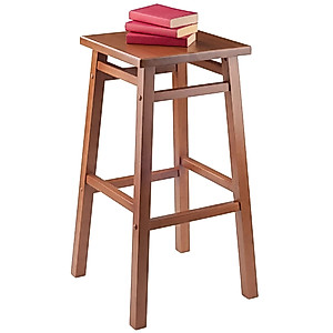 Winsome Carter 29" Teak Finish Bar Stool