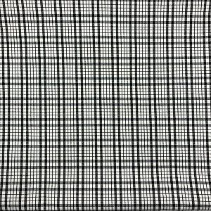White-Black Checkered Plaid Fabric Width 57 Inches Yarn Dyed Polyester for DIY Sewing (2 Yard pre Cut)