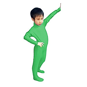 WOLF UNITARD Kids Long Sleeve Bodysuit Dancewear 3-4 Years Green