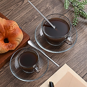 12-piece 5-inch Stainless Steel Coffee Stirring Spoon, Cocktail Stirring Stick with 12.8 cm Length, Small Spoon with Round Handle, Reusable Ice Tea Spoon, Bar Spoon. Dishwasher Safe.