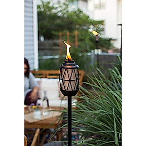 Tiki Brand BiteFighter Wire Metal Torch, 64.25 Inch, Modern Bronze and Black