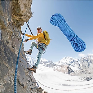 Nylon Rope, 20M Braided Rope Extra Strength Sunlight Nylon Rope Flag Pole Clothes Line Camping Utility Good for Clothesline Tie Pull Swing and More (blue)