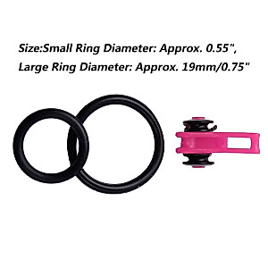 CHICTRY 10 Sets Fishing Rod Hooks Keeper Plastic Fishing Lure Bait Hanger Holder Fishing Pole Hook Clip Fishing Tackle Gear with 2 Size Rubber Rings Pink One Size