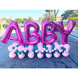 40 Inch Large Hot Pink Letter T Balloons Alphabet T Letter Balloons Foil Mylar Letter A Balloons for Birthday Party Anniversary New Year Graduation Wedding