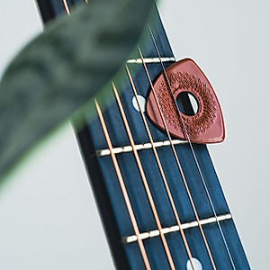 Bog Street AXE CUT Guitar Picks, Medium, Electric Guitar and Acoustic Guitar Picks, Red (6-Pack)