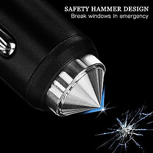 Dual USB Car Charger,SAVORI Car Adapter Bling Bling Rhinestones Crystal Car Decorations for Fast Charging Car Decors for iPhone Xs Max X Plus, iPad Pro/Mini, Samsung