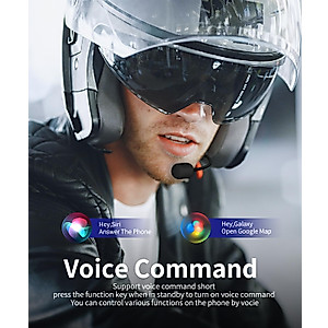 FODSPORTS FX8 Motorcycle Helmet Bluetooth Headset with Music Sharing,Bluetooth Motorcycle Headset with EQ Sound/FM,Up to 8 Riders Group Intercom,Motorcycle Headset for ATV/Dirt Bike/Off Road/1pcs