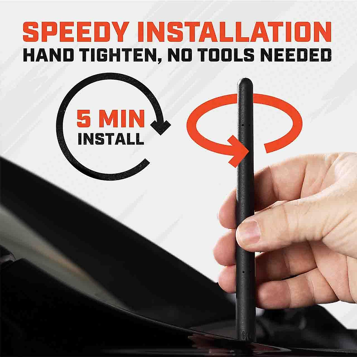 AntennaMastsRus - The Original 6 3/4 Inch is Compatible with Hummer H2 (2003-2009) - Short Rubber Fender Antenna - Reception Guaranteed - German Engineered - Internal Copper Coil