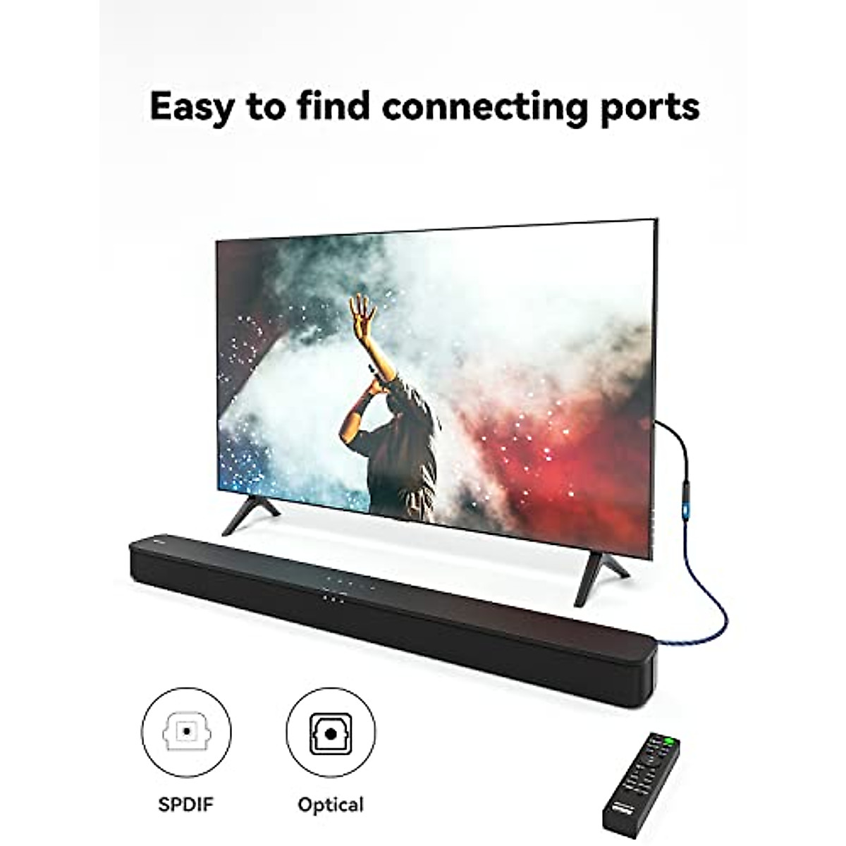 EMK Optical Audio Cable(3.3ft/1m) Toslink Male to Female Audio Adapter Cable,Extension Adapter Nylon Braided Cord Compatible for Home Theater, Sound Bar, TV,Xbox,and More,Blue