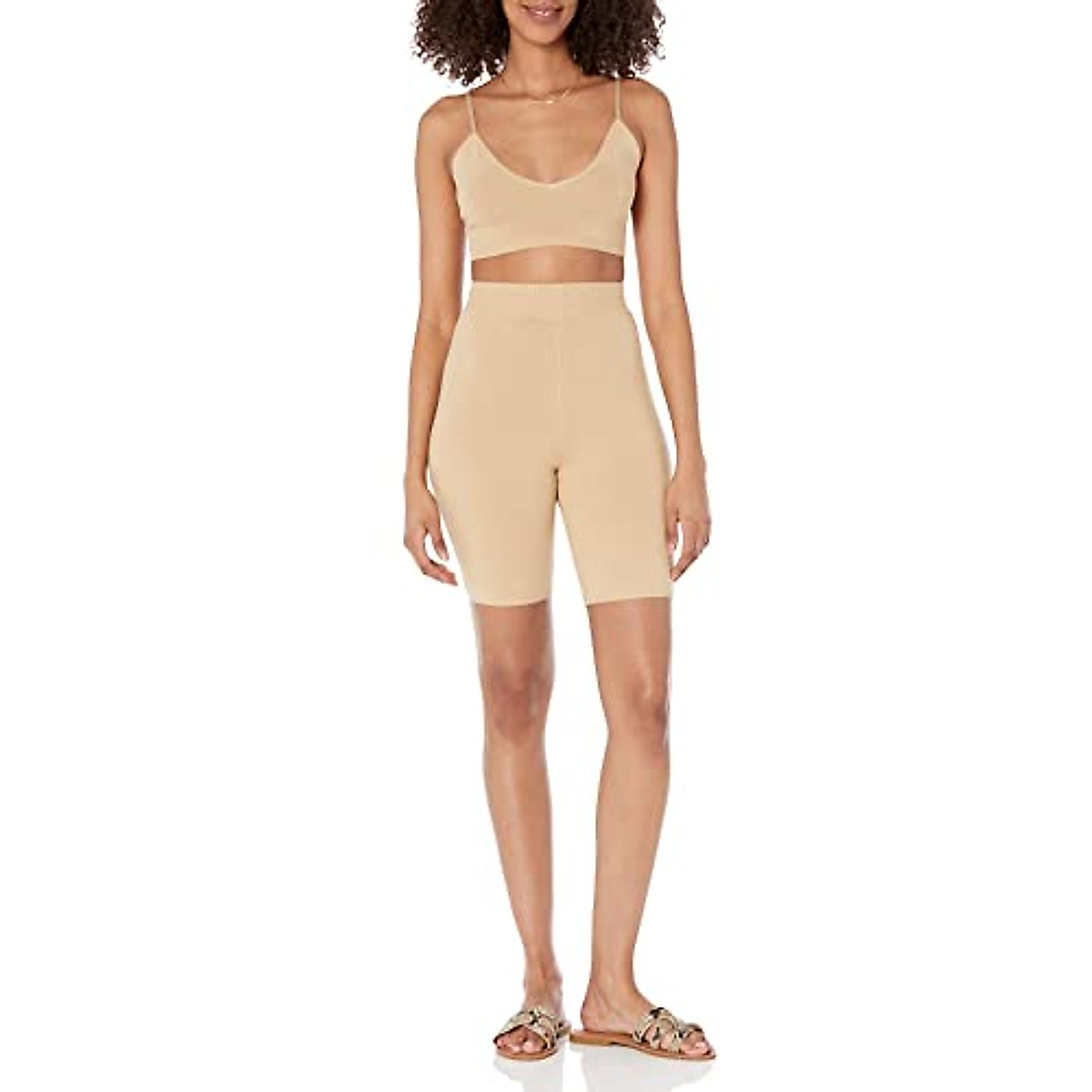 The Drop Women's Miya Sweater Bike Short, Curds & Whey, M