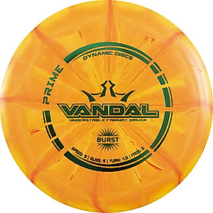 Dynamic Discs Prime Burst Vandal Fairway Driver Golf Disc [Colors May Vary] - 170-172g
