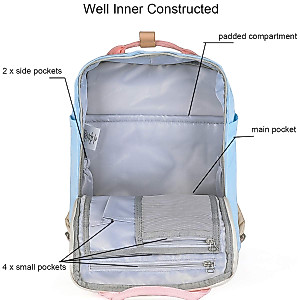 Himawari Backpack/Waterproof Backpack 14.9" College Vintage Travel Bag for Women，14inch Laptop for Student (HM-38#)