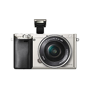 Sony Alpha a6000 Mirrorless Digital Camera with 16-50 mm Lens 24.3MP (Silver)