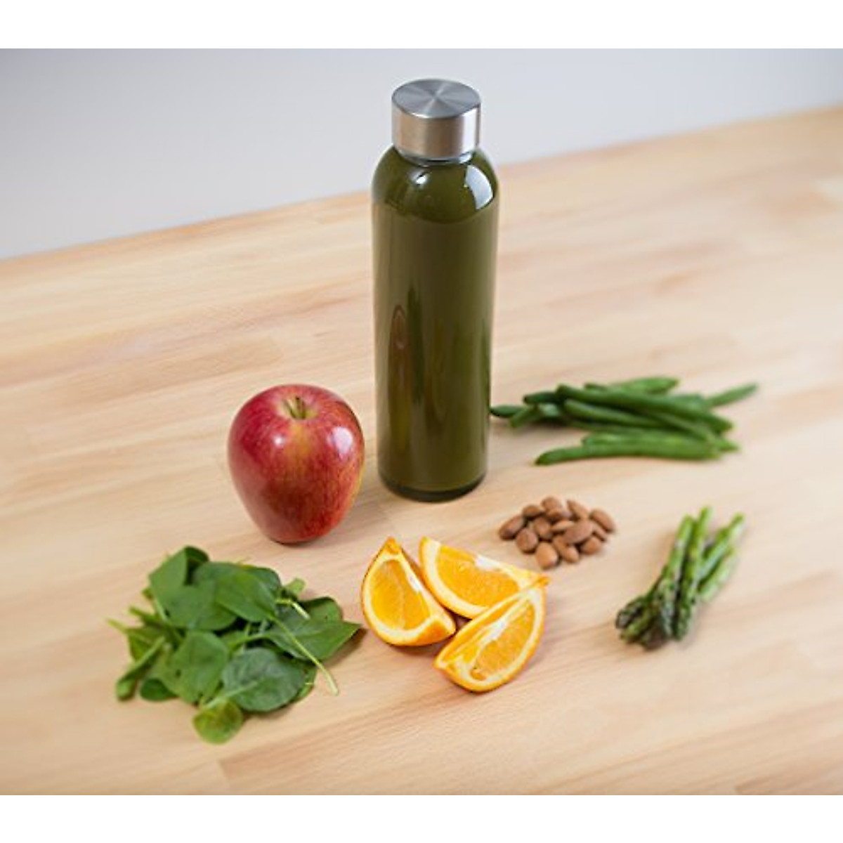 Epica 18 oz Clear Glass Bottles with Lids | Natural BPA Free Eco Friendly , Reusable Refillable Water Bottles for Juicing | Wide Mouth Liquid Storage Containers for Refrigerator | Water Bottle Set of 6