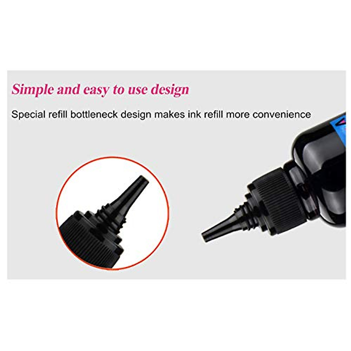 Aomya Ink Refill Kit 100ml for HP 61 60 62 63 564 920 901 902 932 933 934 940 950 951 952 94 95 96 Inkjet Printer Cartridges Refillable Ink Cartridges CIS CISS System 4 Color Set with 4 Syringes