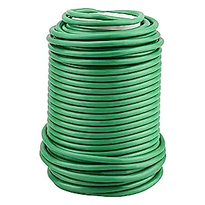 KINGLAKE GARDEN Flexible Soft Wire Ties,Soft Garden Plant Ties 3.5mm 65.6 Feet Green Plant Ties,Garden Twist Ties Heavy Duty Garden Wire for Plants
