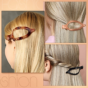 Yinder 9 Pcs Alligator Hair Clips Oval French Barrette Flat Claw Clips Duckbill Sectioning Hair Accessories for Women Jumbo Jaw Hair Clips for Styling Hair Clamps Barrettes for Gifts(Multi Color)