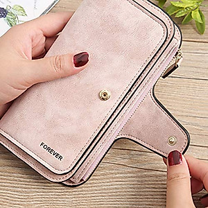 Wallets for Women Leather Clutch Phone Purse Ladies Wallet RFID Credit Card Coin Holder Bifold