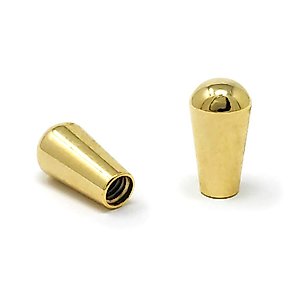 Vintage Forge Gold Metal Toggle Switch Tip Caps Compatible with Gibson USA Les Paul Electric Guitar (2-Pack) LPST-GLD
