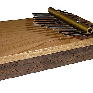 Zither Heaven Artisan Triple Wood 12 Note Thumb Piano in Cherry, Blackwalnut and Spalted Maple made in the USA