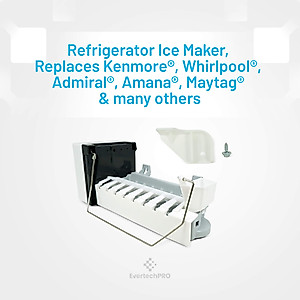 EvertechPRO D7824706Q Replacement Icemaker Replacement for Whirlpool Refrigerator D7824706Q 0056504 0056599 0056605