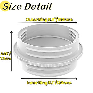 2024 Upgraded Exhaust Hose Coupler Universal Fit 5 inch & 5.9 inch Hose, Portable Air Conditioner Hose Coupler Portable AC Hose Connector Extention