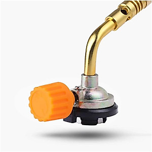 DONGLIANG High Temperature Portable Flamethrower Burner Welding Torch Butane Gas Blow Welding Torch Hand Ignition Camping Welding BBQ Tool Portable Cutting Torch Set Welder Tools