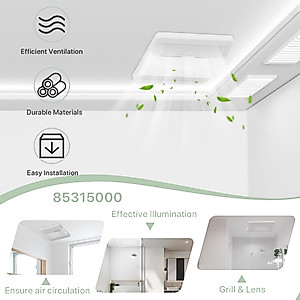 85315000 Vent Fan Cover Grille And Lens Replacement Parts for Nutone Bathroom Ventilation Plastic Cover,Bathroom Fan Exhaust Fits Broan-Nutone 663,663N,663FL,663LN,669L,669LN,669FN,770F,763RLN,769RLN