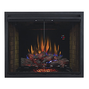ClassicFlame 39EB500GRS 39" Traditional Built-in Electric Fireplace Insert with Glass Door and Mesh Screen, Dual Voltage Option