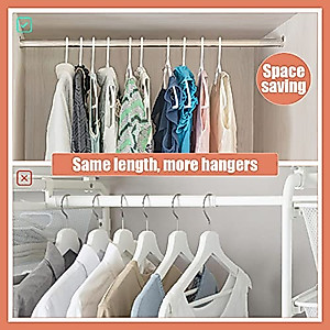 HOUCOC Plastic Hangers 20 Pack - Heavy Duty Dry Wet Clothes Hangers,Space Saving Super Lightweight Organizer Laundry Hangers Perfect for Everyday Use on Shirts Coats Pants Dress Skirts (White Hangers)