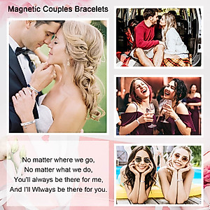 MEALGUET Always & Forever Bracelet Gift for Couples, Handmade Rope Braided Mutual Attraction Bracelets for Lovers, Stainless Steel His and Hers ID Bracelets Matching,One for her, One for him
