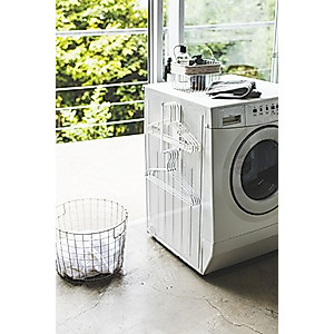 Yamazaki Clothes Home Magnet Hanger Storage Rack-Small Hanging Organizer | Steel | Laundry, One Size, White