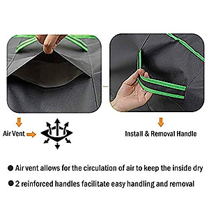 F&J Outdoors Outdoor Patio Furniture Covers, Waterproof UV Resistant Anti-Fading Cover for Large Round Table Chairs Set, Grey, 84 inch Diameter