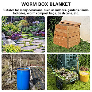 4Pcs Worm Bin Blankets, Bio-Degradable Jute Fibre Worm Compost Bin, Worm Farm, Worm Composter Keep Worm Dark Warm, Used for Garden Farm Compost