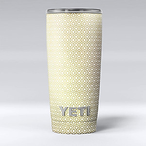 Design Skinz The Golden Honeycomb Pattern - Skin Decal Vinyl Wrap Kit compatible with the Yeti Rambler Cooler Tumbler Cups