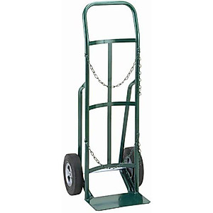 Little Giant TW-40-10P Single Cylinder Cart Truck with Continuous Handle, 10" Pneumatic Wheel, 800 lbs Capacity, 47" Height