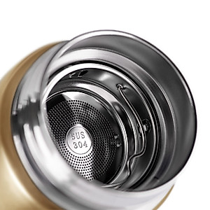 Maverton Travel Mug with engraving for woman - Customized Thermo mug for lady - Removable tea infuser - Lightweight design - LED Temperature Display - Personalized gadget for her - CAT LADY