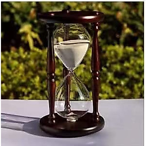 BAWAQAF Sandglass,Wooden Hourglass,Sturdy Frame Structure Hourglass,60-Minute Timer Hourglass,Home Office Desktop Decoration Hourglass,Clear,transparent