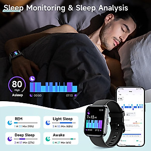 Gydom Smart Watch for Women -Answer/Dial Call & Alexa Built-in, 1.8" Touch Screen Fitness Watch with Heart Rate SpO2 Sleep Monitor, 100 Sport Modes, IP68 Waterproof Activity Tracker for iPhone Android