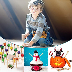 KIHACO Hammering and Pounding Toys for Kids Include 1 Wood Hammer and 30 Bamboo Nails Improve Fine Motor Skills Friendly Natural Wooden Educational Montessori Toy for Childs DIY Birthday Gift for 4+