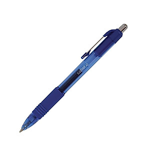 Office Depot® Brand Callisto Retractable Gel Ink Pens, Medium Point, 0.7 mm, Transparent Blue Barrel, Blue Ink, Pack Of
