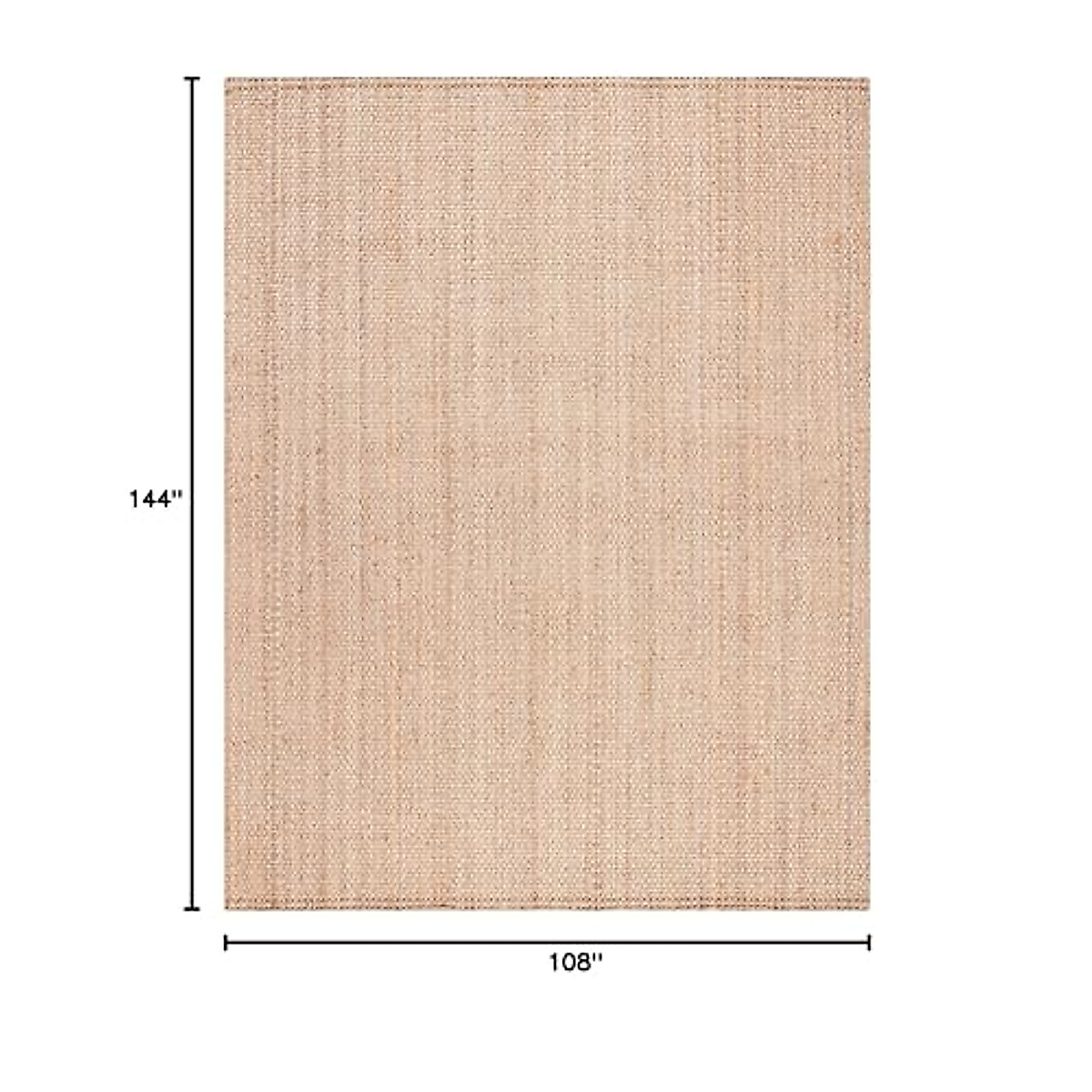 SAFAVIEH Natural Fiber Collection Area Rug - 9' x 12', Natural, Handmade Basketweave Jute, Ideal for High Traffic Areas in Living Room, Bedroom (NF401A)
