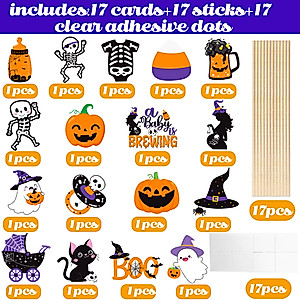 A Baby is Brewing Halloween Centerpiece Sticks 17Pcs Halloween Baby Shower Decorations Baby Brewing Little Boo Party Table Topper Decorations for Halloween Pregnancy Gender Reveal Party Supplies