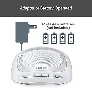 Homedics Rejuvenate White Noise Sound Machine. Travel Sound Machine for Sleep and Relaxing. Great for Travel, Nursery’s and Babies. 6 Relaxing Nature Sounds, Auto-off Timer