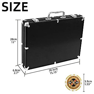 GRANDMA SHARK 500 Piece Poker Chips Set with Aluminum Case, Casino Chips for Blackjack Gambling 2 Decks of Cards, Dealer, Small Blind, Big Blind Buttons and 5 Dice, Texas Holdem Poker Sets with Case