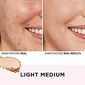 IT Cosmetics Bye Bye Breakout Powder, Light Medium (C) - Reduces Shine & Diffuses the Look of Blemishes, Fine Lines &  Wrinkles - With Witch Hazel, Tea Tree, Zinc Oxide & Sulfur - 0.24 oz