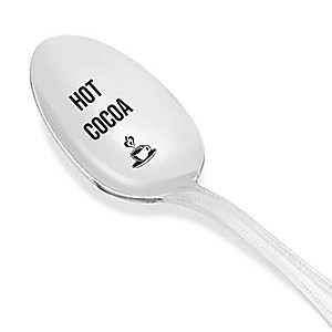 Hot Cocoa With Coffee Hot Chocolate Spoon For Stocking Stuffer Engraved Coffee Spoon Anniversary Unique Love Gift Coffee Lovers Gift Idea