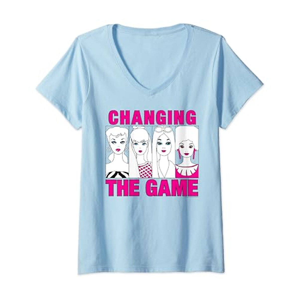 Barbie 60th Anniversary Changing the Game V-Neck T-Shirt