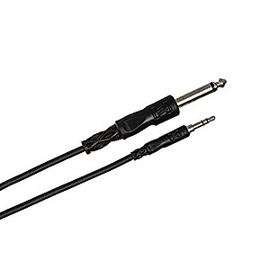 Hosa CMP-105 1/4" TS to 3.5 mm TRS Mono Interconnect Cable, 5 Feet