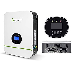 3000W Off The Grid Solar Inverter 110V/220V with 80A MPPT Solar Charger Controller, Pure Sine Wave Hybrid Inverter Support Split Phase for 48V Battery Off The Grid Solar Home Use Solar Power Inverter